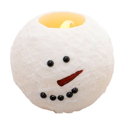 Large Round Snowman LED Candle | Presentations by Patti