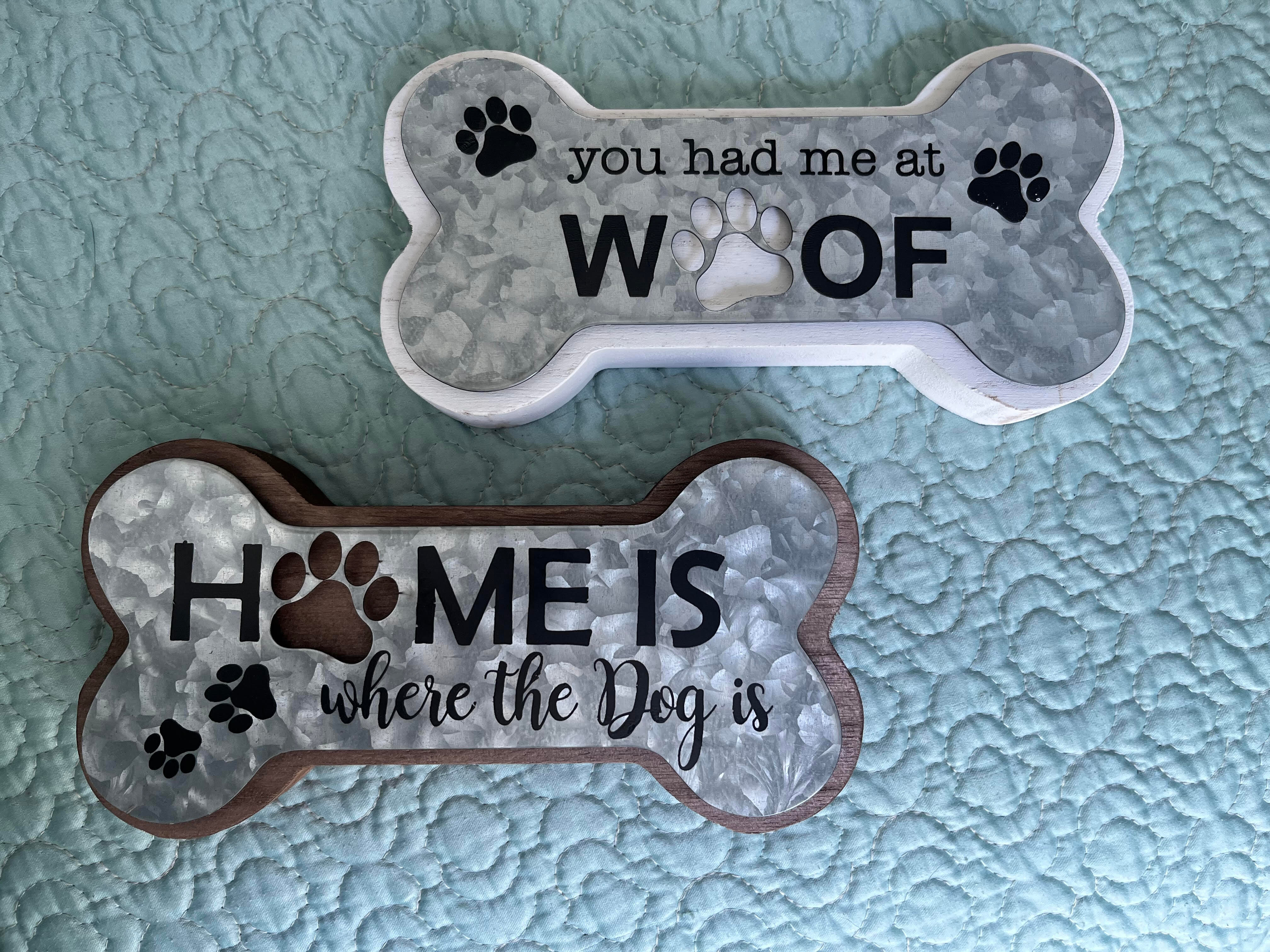 Dog Bone Home Block Signs - Assorted Styles | Presentations by Patti